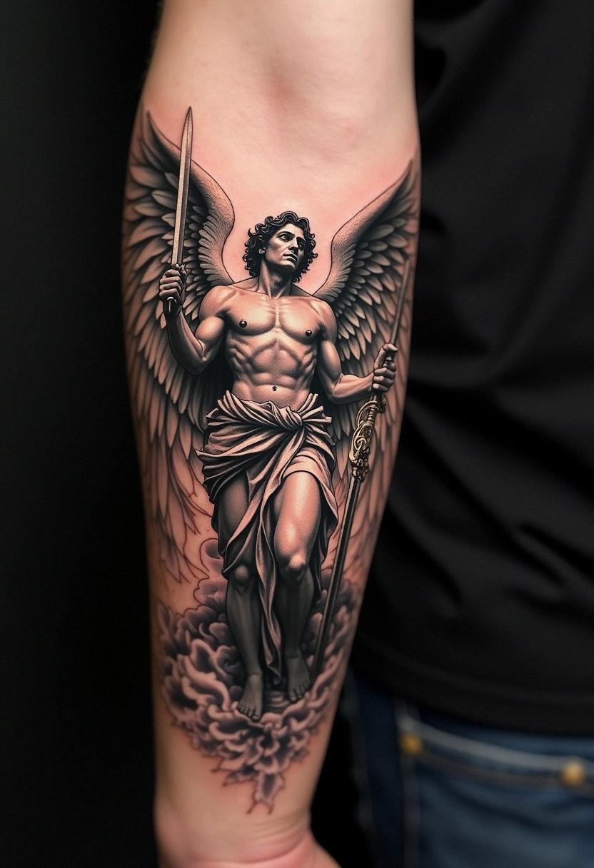Archangel Michael Tattoo Design Ideas