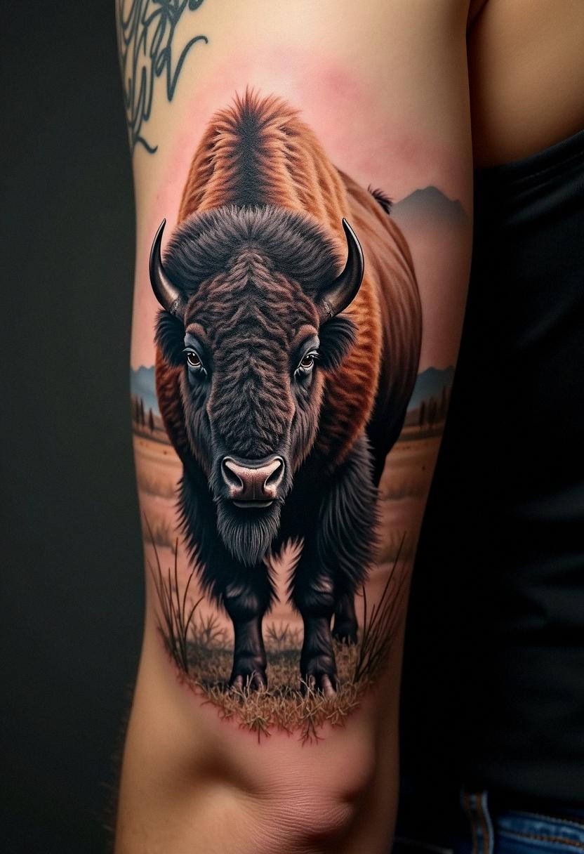 Bison Tattoo Ideas For Bold Ink