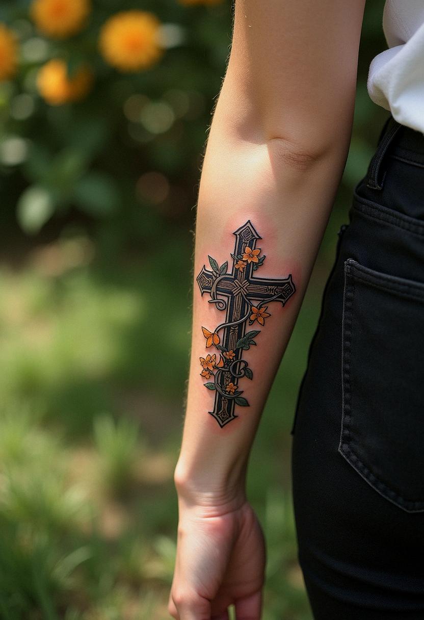 Cross Forearm Tattoo Ideas And Designs