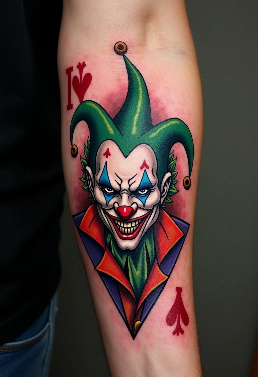 Joker Card Tattoo Design Ideas