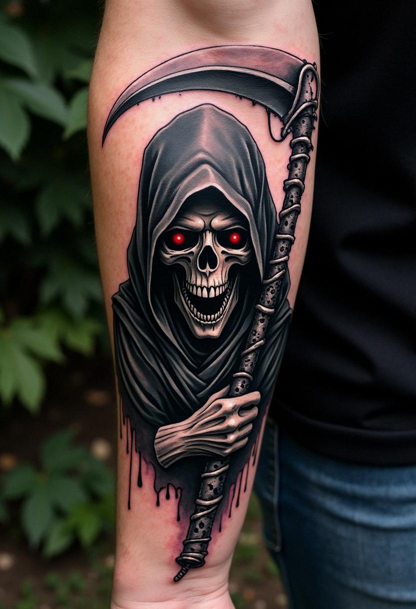 Reaper Tattoo Ideas For Bold Ink