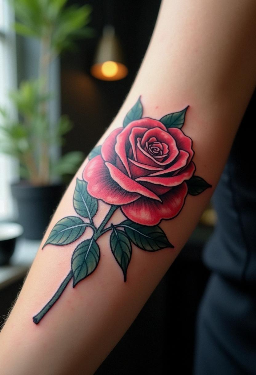 Stunning Rose Tattoo Ideas & Designs