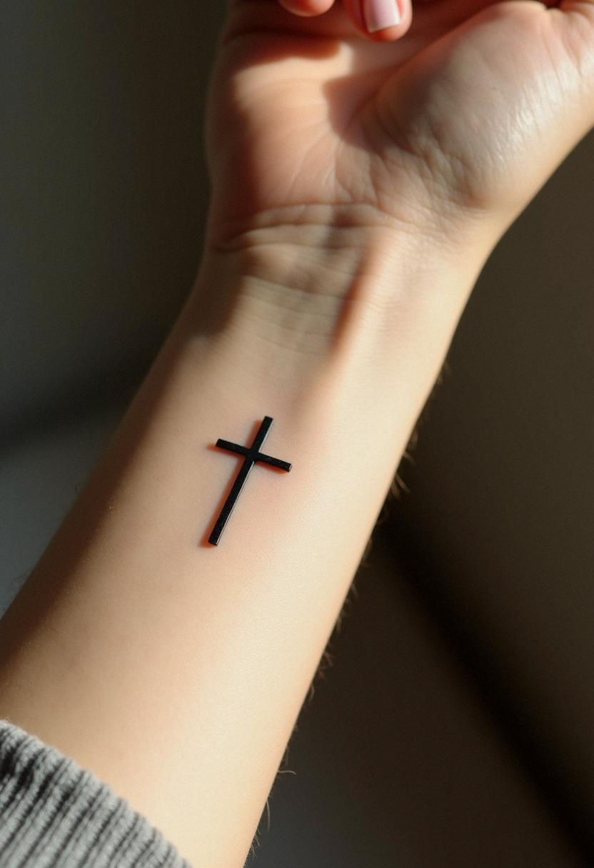 Simple Cross Tattoo Design Ideas